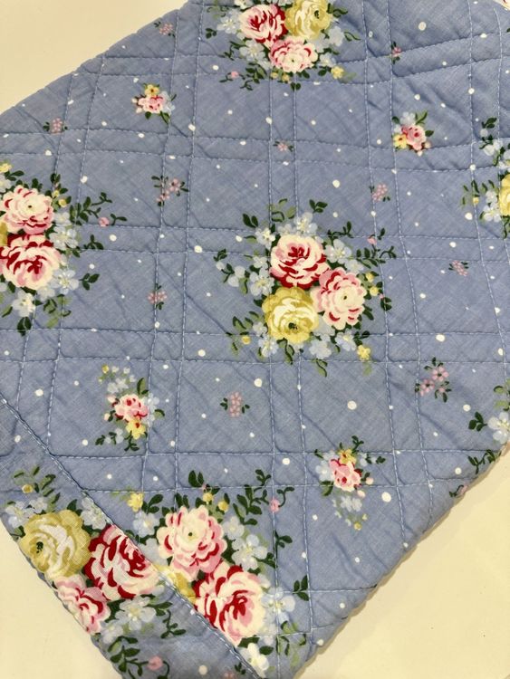 Laura Dusty blue Quilt Tagesdecke Greengate 140x220cm Shabby (Neu ...
