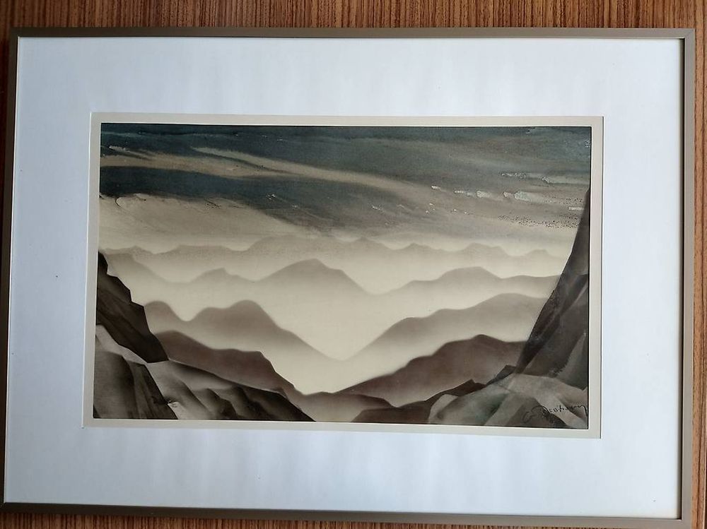 Berglandschaft, Original-Bild von Georges Dessibourg (Gebraucht) in ...