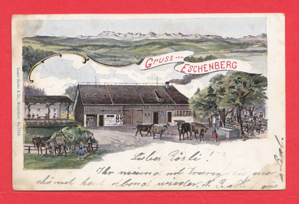 1900 LITHO ESCHENBERG Kanton Zürich bei Winterthur (Defekt) in Adliswil ...
