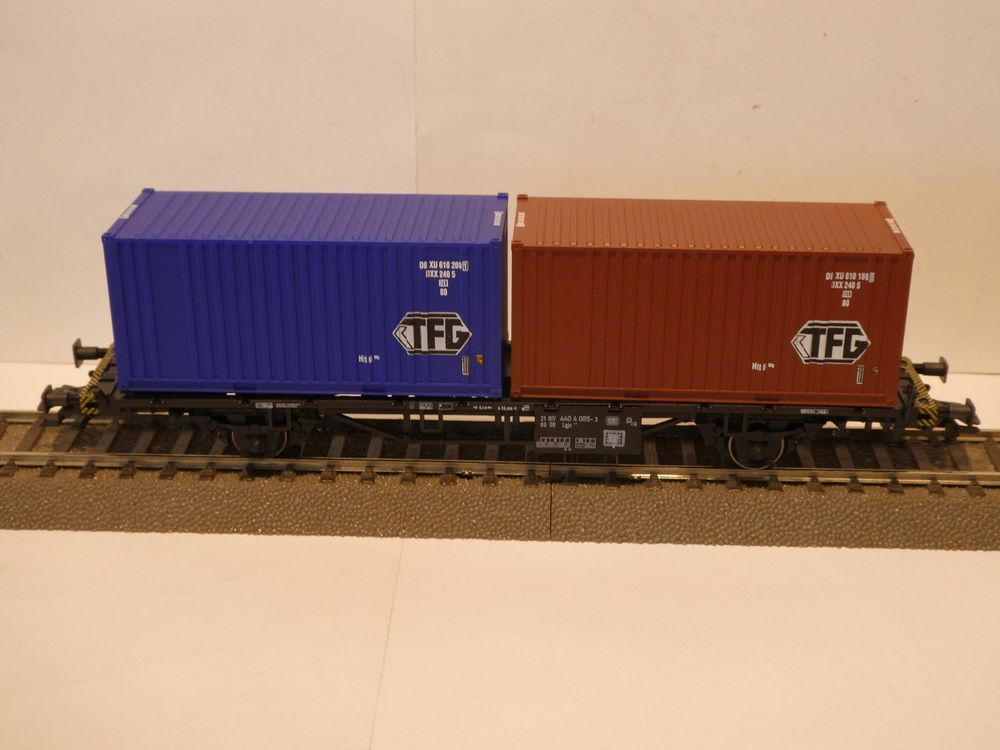 Märklin 4768 DB Containerwagen TFG 2 Container (Neu und ...