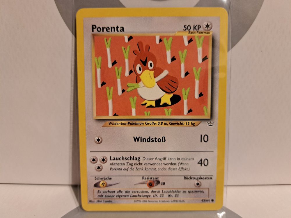 PORENTA NEO REVELATION POKEMON KARTE 2001 | Kaufen auf Ricardo