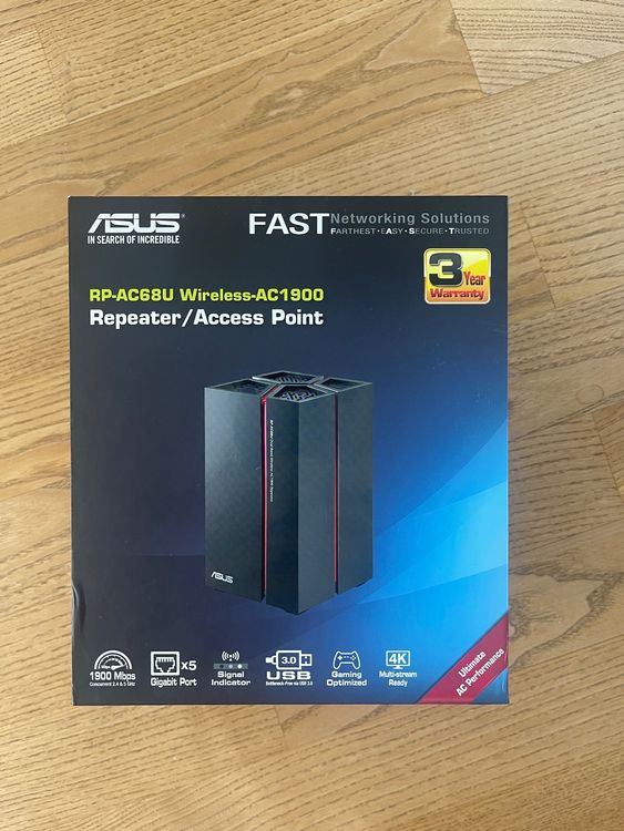 ASUS RP-AC68U 5GhZ WiFi repeater und Access Point (Neu (gemäss ...