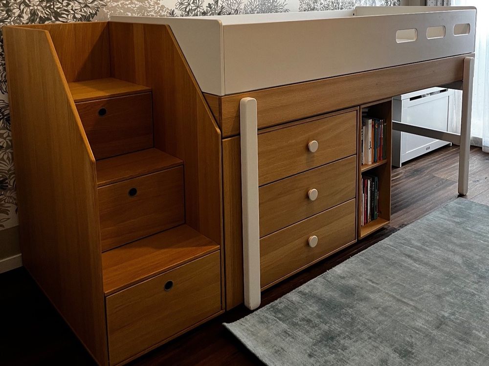 Lit Popsicle Mi-hauteur blanc-chêne | Kaufen auf Ricardo