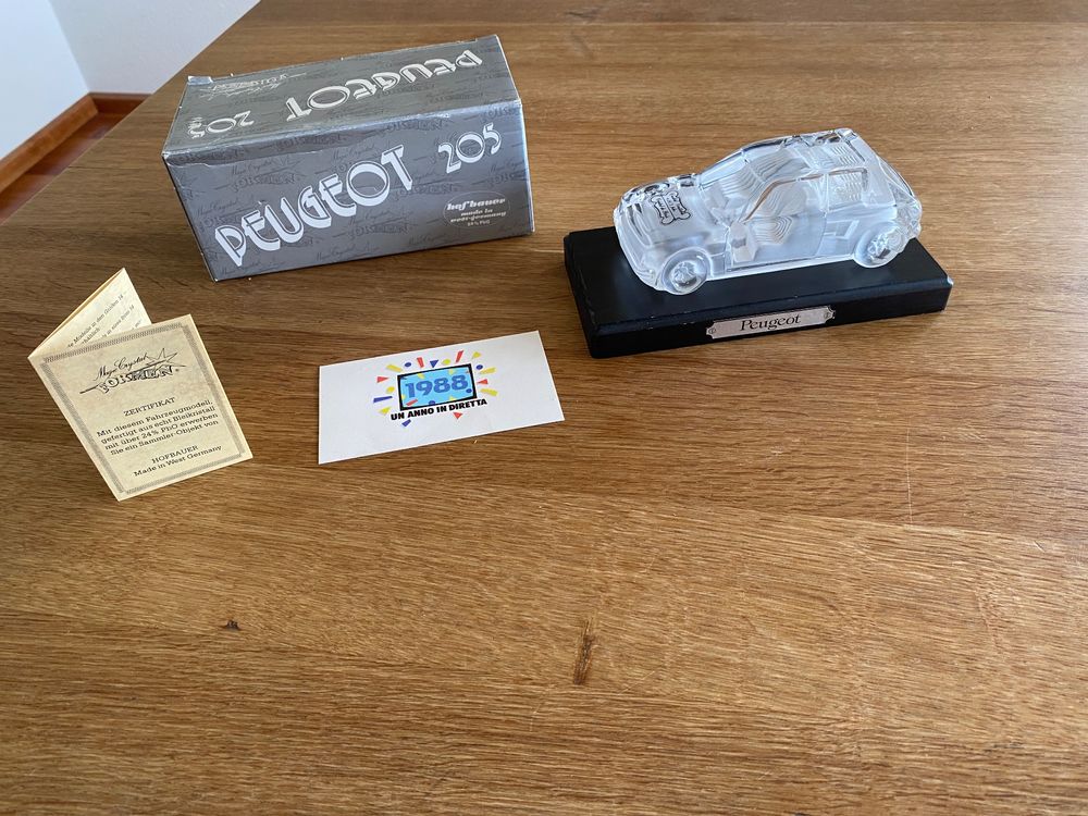 Peugeot 205 T16 Glasmodell Hofbauer 1987 in Originalbox (Gebraucht) in ...