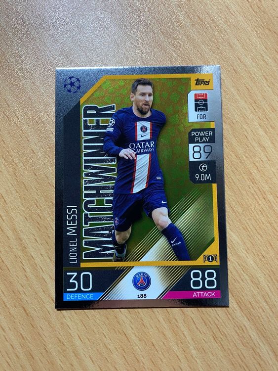 Topps Match Attax 2022 Lionel Messi PSG (Neu (gemäss Beschreibung)) in ...