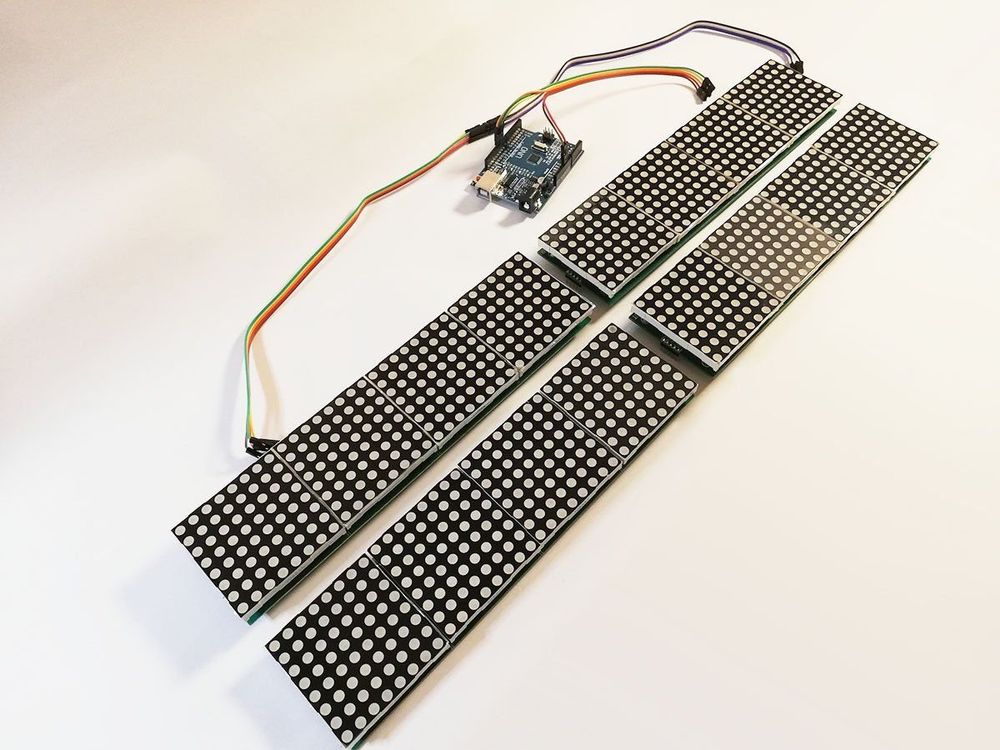 LED Dot Matrix Display 64x16 mit Arduino , ROT | Kaufen auf Ricardo