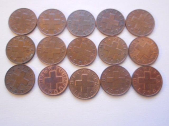 2 Rp. Serie 1948 - 1974 (Gebraucht) in Kriegstetten für CHF 1.5 – mit ...