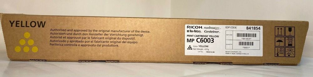 Ricoh Aficio MP C4503, C5503, C6003, C6004 Toner, 841854 (Neu und ...
