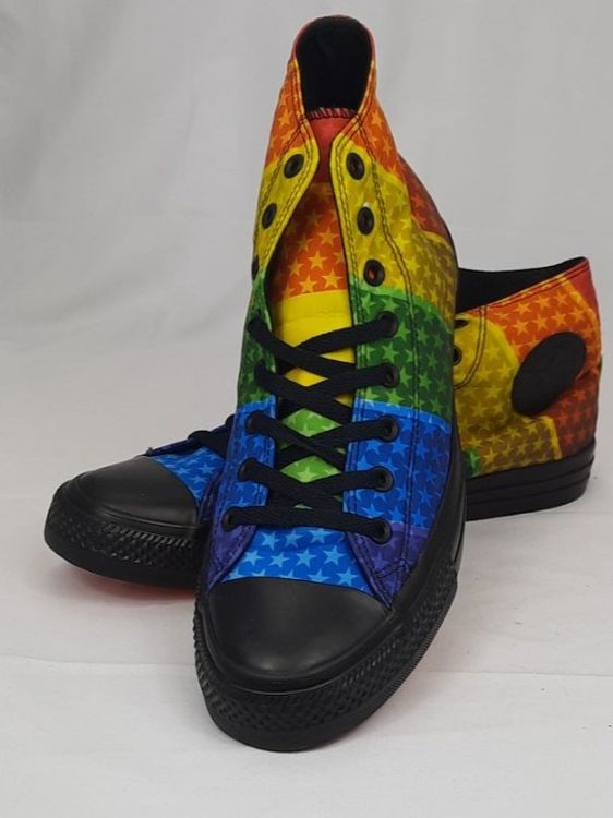 CONVERSE Chuck All-Star Hi Rainbow Stars Pride black Gr. 46 (Neu und originalverpackt) in ...