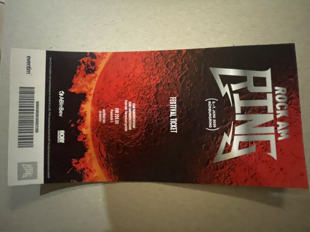 Rock am Ring Ticket (Neu (gemäss Beschreibung)) in Gachnang für CHF 300 ...