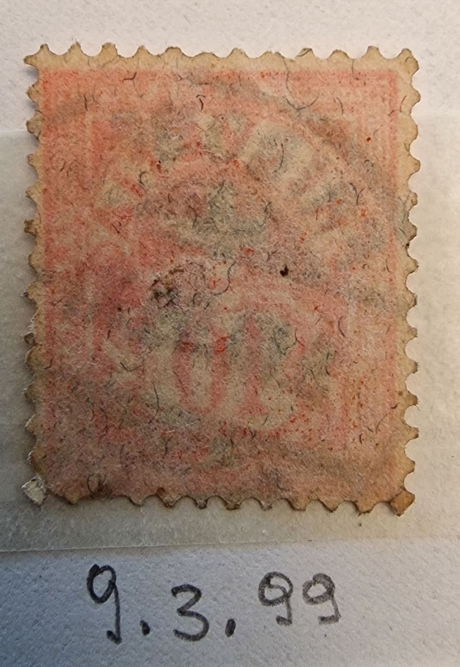 🇨🇭Schweiz Briefmarke, rot, gebraucht, 10 Rp., antik top! (D'occasion) à ...