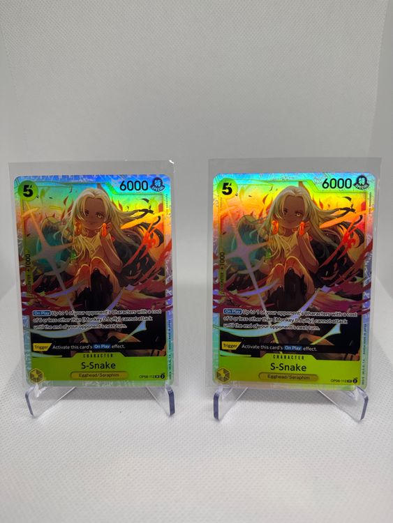 4x One piece Karten SR Op08-112 S-Snake (Neu (gemäss Beschreibung)) in ...