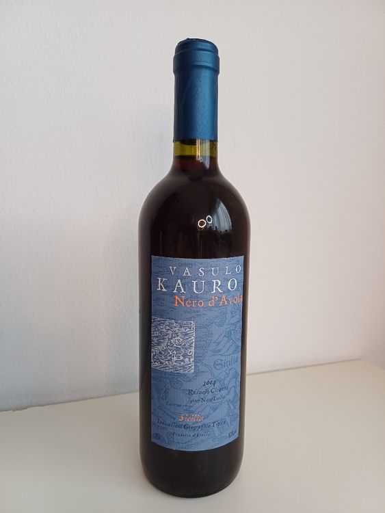 🇮🇹 Sizilianischer 🇮🇹 Bio-Rotwein 🍷 Vasulo Kauro 2004 🍇 (Neu (gemäss ...