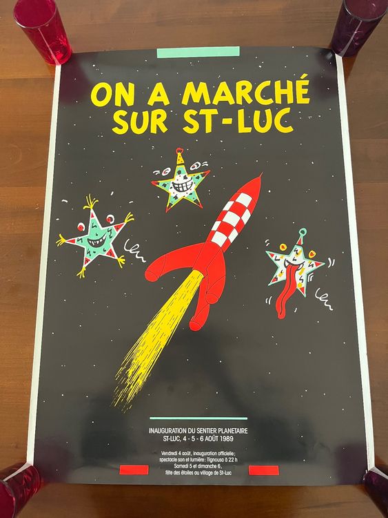 DERN.OFFRE - Tintin - Affiche Sentier planét. St.-Luc -1989 (Gebraucht ...