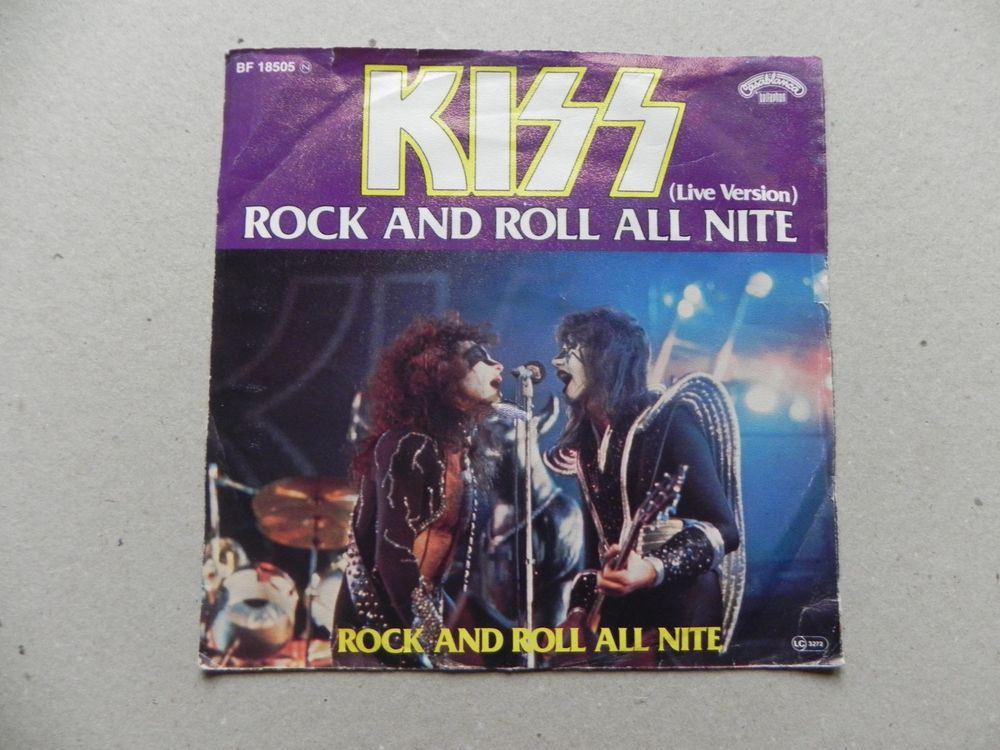 Single USA Hardrock Band Kiss 1975 Rock & Roll all Nite | Kaufen auf Ricardo