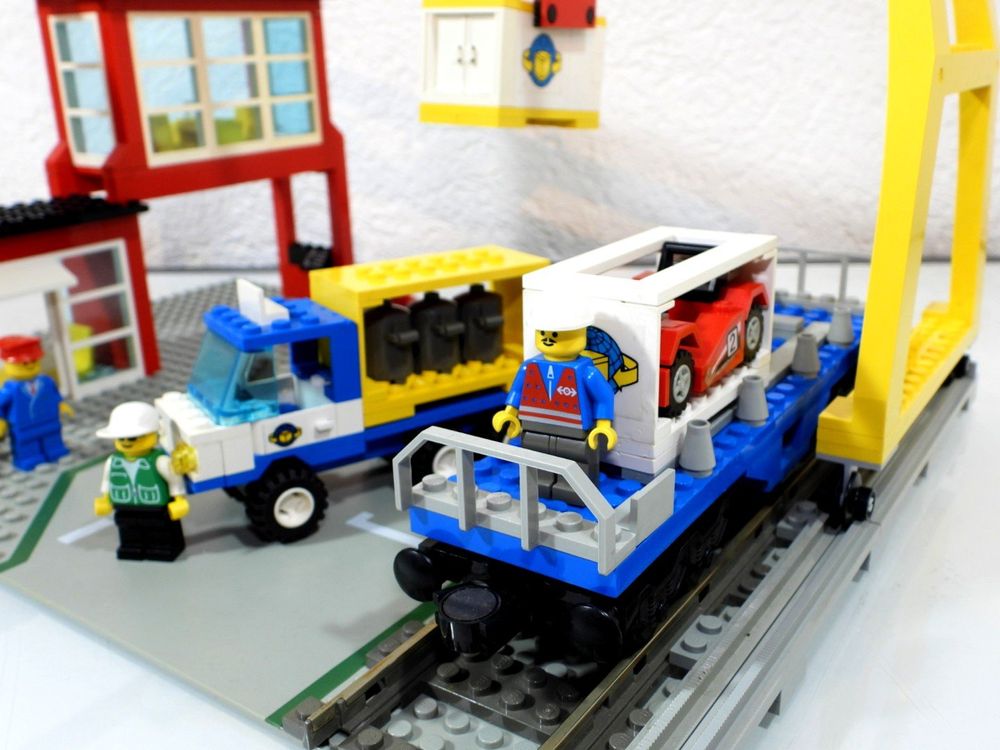LEGO 9 VOLT EISENBAHN 4555 VERLADESTATION MIT WAGON | Kaufen auf Ricardo