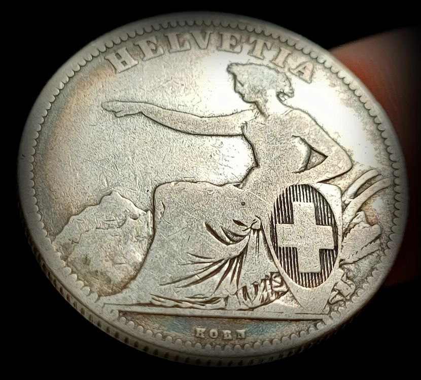 SCHWEIZ 2 FRANKEN 1860 SILBER | Kaufen auf Ricardo