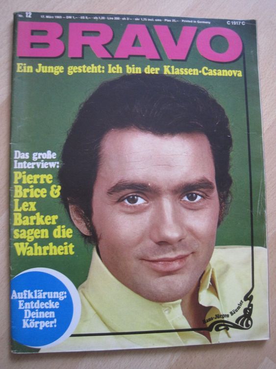 Bravo Nr 8 vom 17 Roy Black Lex Barker Pierre Brice 1969 & (Gebraucht ...
