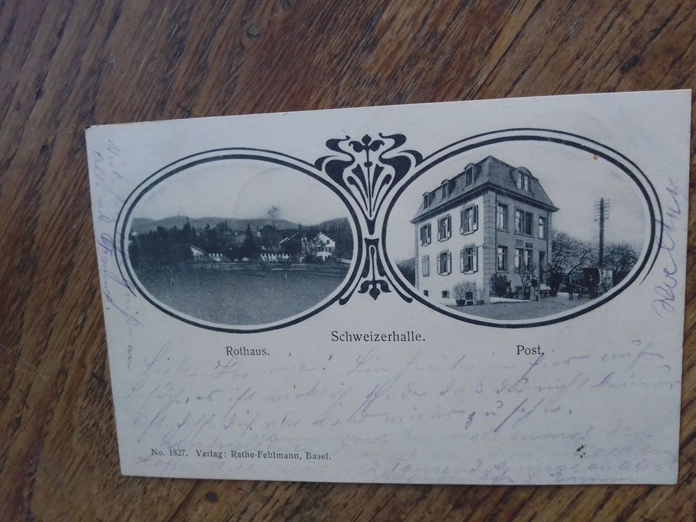 Alte PK / Schweizerhalle - Rothaus, Post / gelaufen 1903 (Gebraucht) in Brugg AG für CHF 35 ...