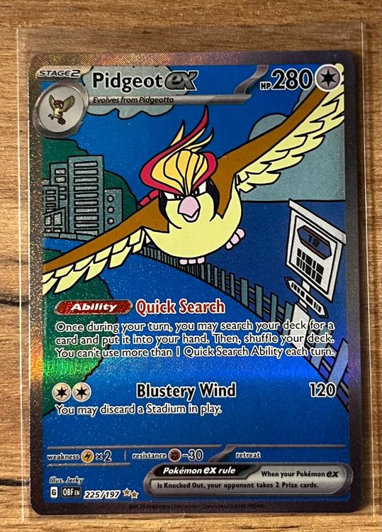 Pidgeot ex 225/197 Illustration Rare Pokemon Obsidian Flames (Neu ...