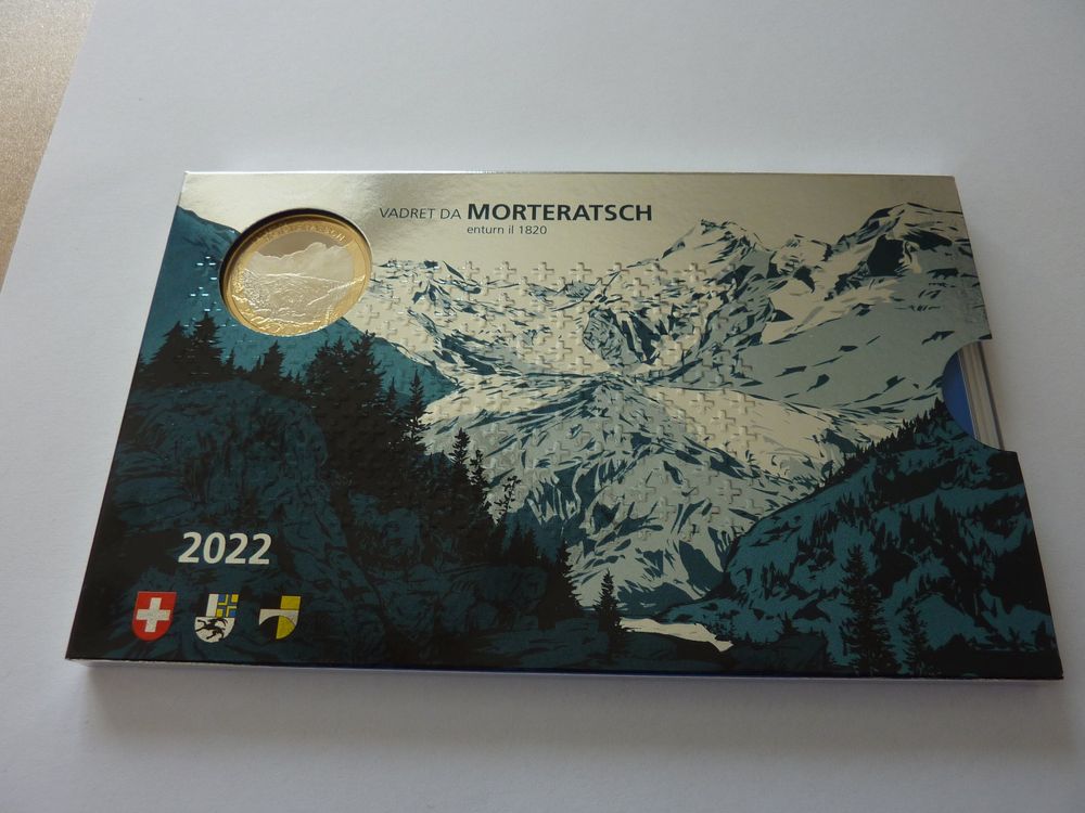 Schweizer Münzsatz : Monteratgletscher 2022,Polierte Platte | Kaufen auf Ricardo