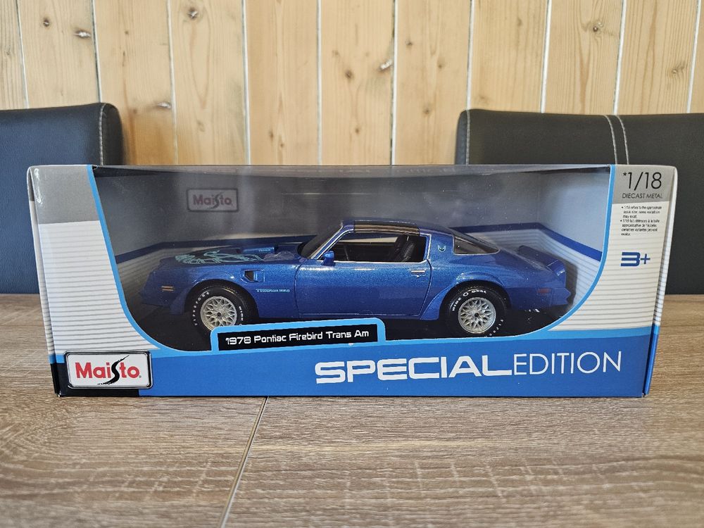 78'Pontiac Trans Am 6.6l V8 1:18 Maisto (Neu und originalverpackt) in ...