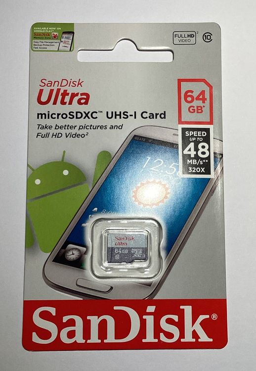 San Disk 64GB Micro SD SDXC MicroSD NEU | Acheter sur Ricardo