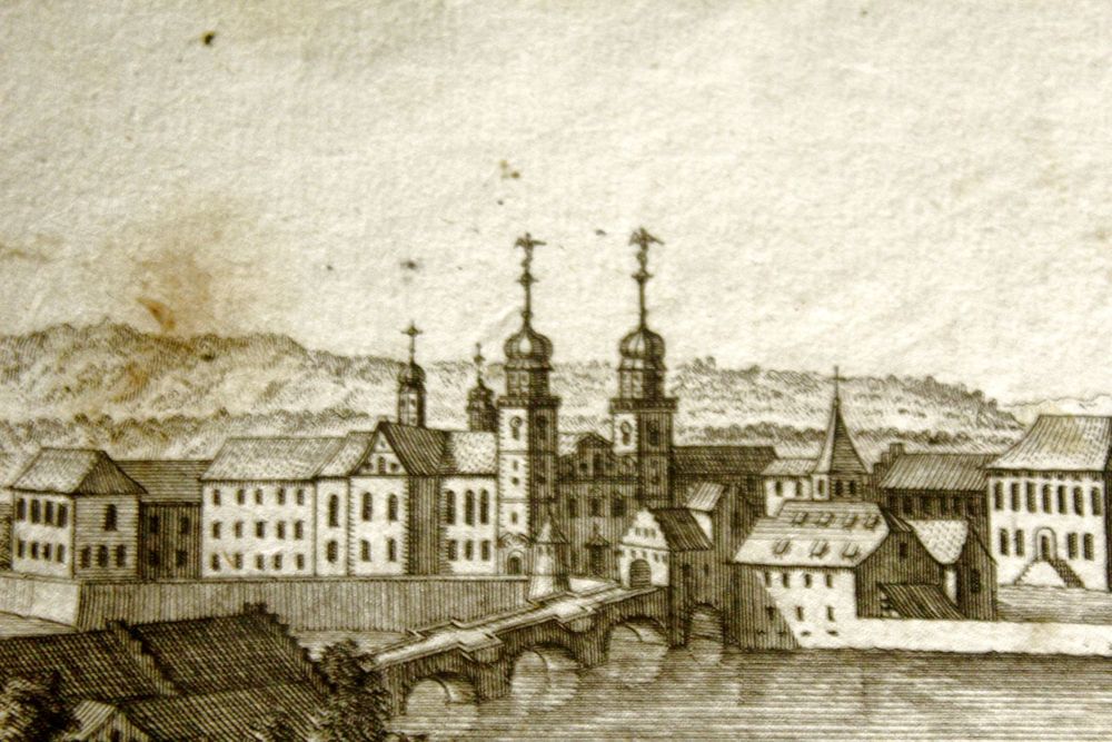 DAVID HERRLIBERGER (Swiss, 1697-1777) Rheinau, Kupferstich (Gebraucht ...