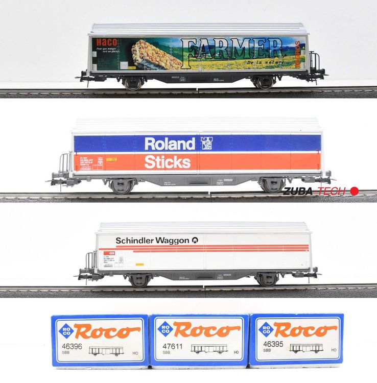 Roco 3x Schiebewandwagen der SBB H0 GS mit OVP | Kaufen auf Ricardo