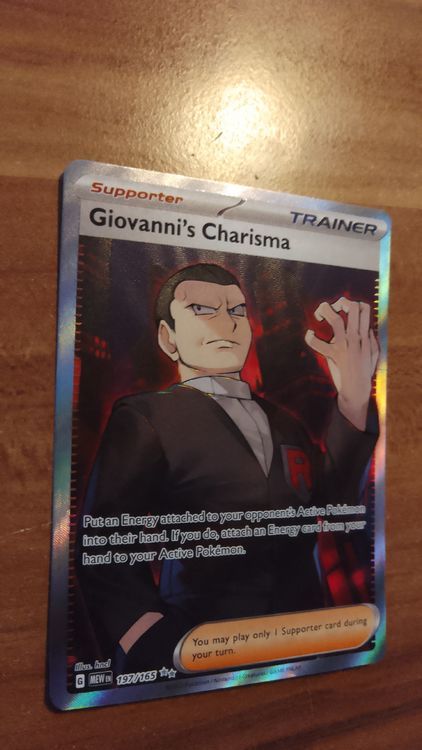 Pokemon Trainer Karte Giovanni's Charisma 197/165⭐⭐ FullArt | Kaufen ...