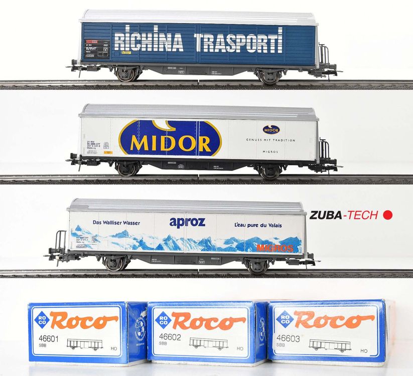 Roco 3x Schiebewandwagen der SBB Cargo GS H0 mit OVP (Gebraucht) in St. Gallen für CHF 34 – mit ...