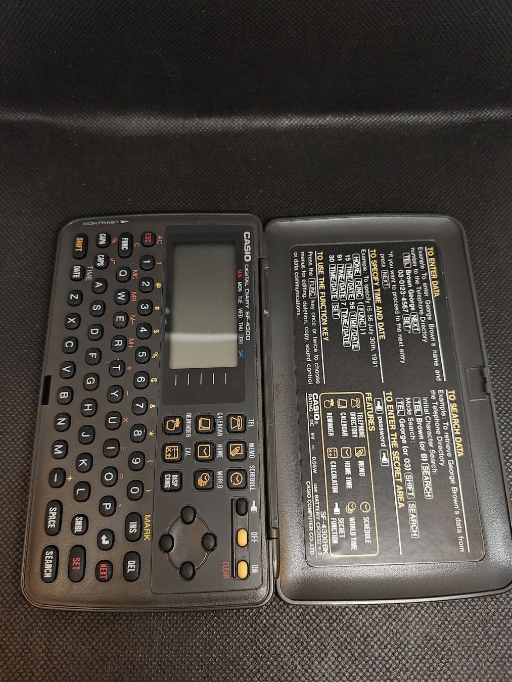 CASIO SF-4300 Digital Diary 32KB Elektronischer Organizer (Gebraucht ...