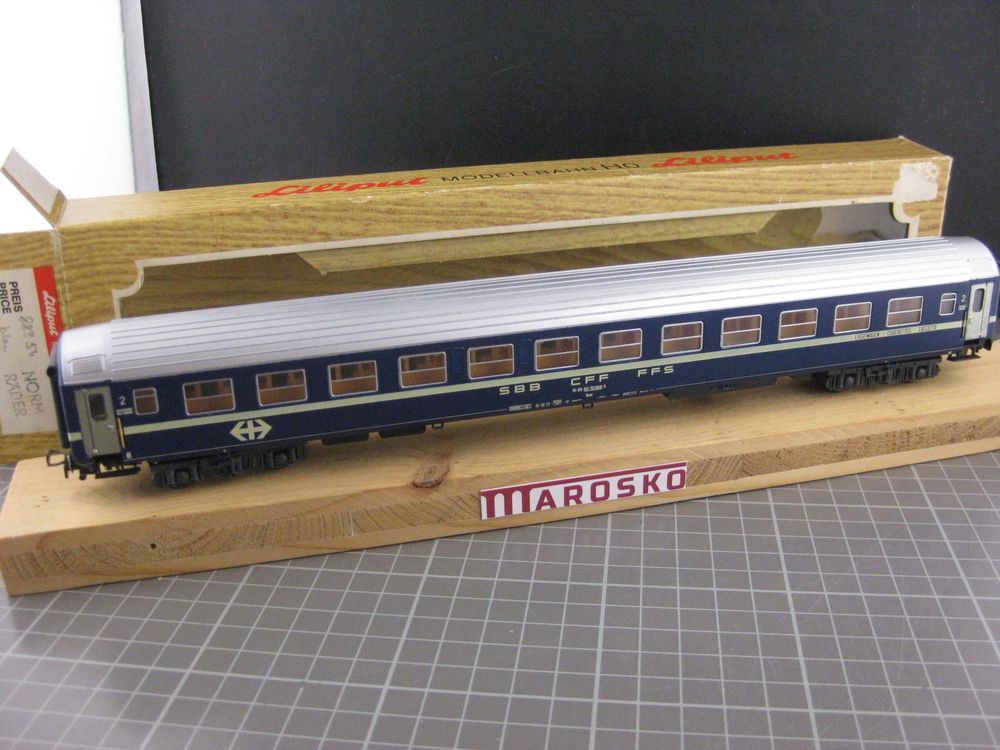 Liliput 883 56 SBB Liegewagen Bcm blau, mit OVP, . (Gebraucht) in ...