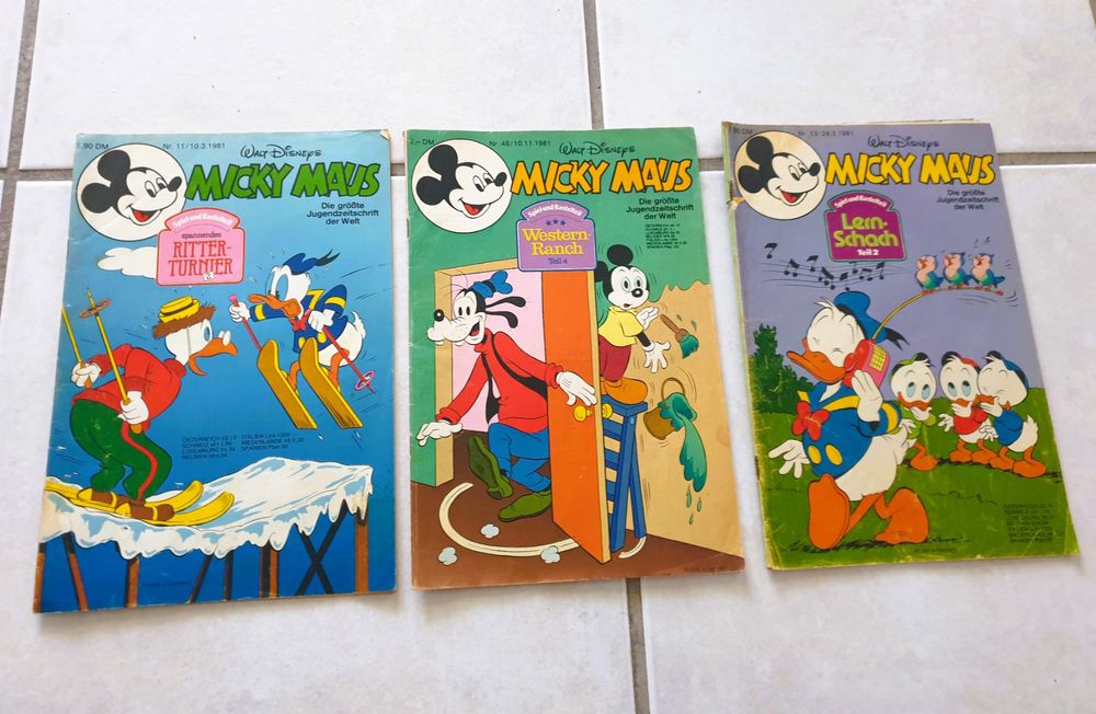 3x DONALD DUCK - MICKY MAUS - GOOFY / WALT DISNEY 1981 (Gebraucht) in Brüttisellen für CHF 1 ...