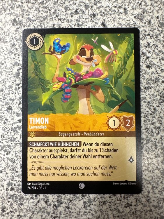 Disney Lorcana Timon 24/204 Common (Neu (gemäss Beschreibung)) in bern ...