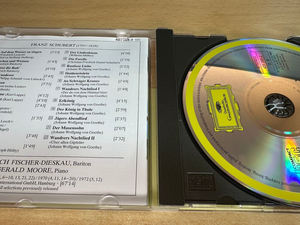 G7 Schubert Dietrich Fischer-Dieskau Gerald Moore Lieder (Gebraucht) in ...