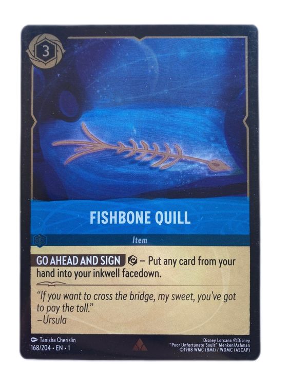 Lorcana Disney Fishbone Quill 168/204 EN RARE FOIL (Gebraucht) in ...