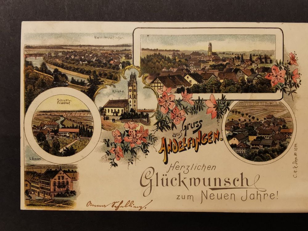 Litho Andelfingen 1898 Rarität Berneck Zürich AK (Gebraucht) in Rheineck für CHF 25 – mit ...
