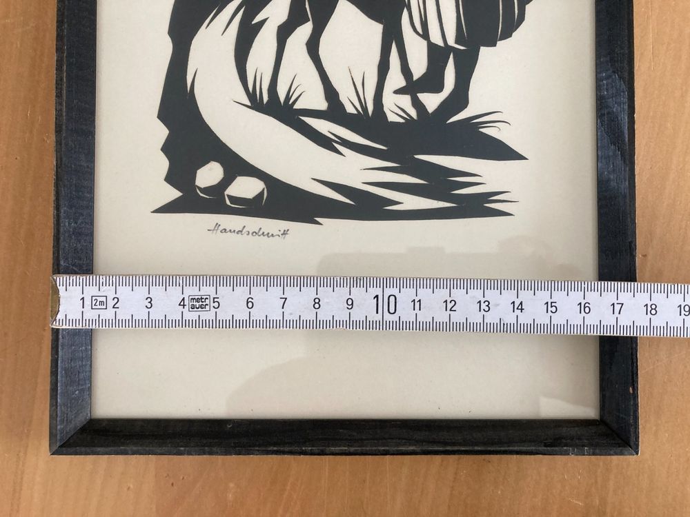 ORIGINAL SCHERENSCHNITT MÄRCHEN GERAHMT HINTER GLAS | Kaufen auf Ricardo