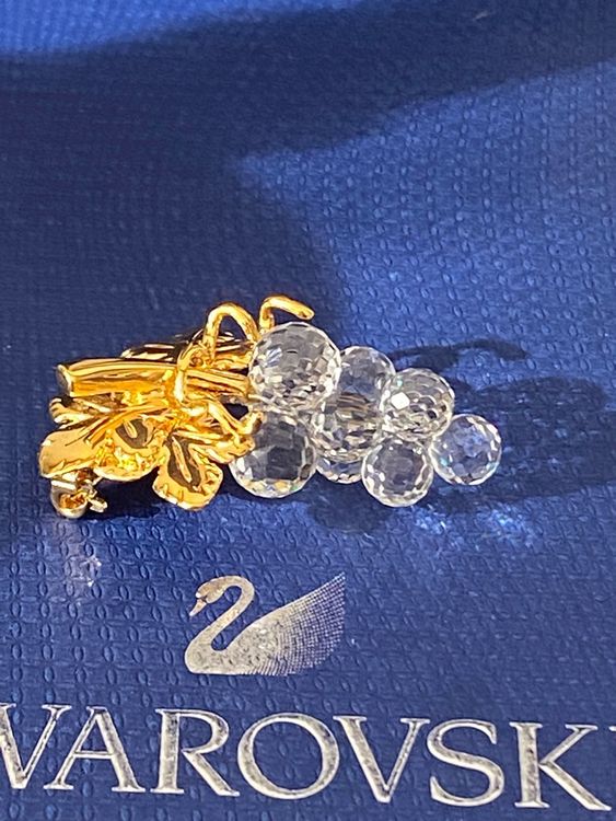 Swarovski Brosche vintage 18k vergoldet neu und original (Neu (gemäss ...