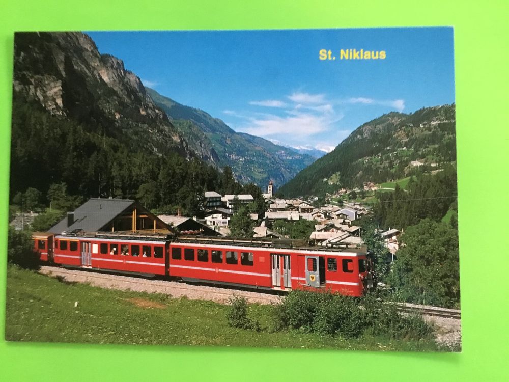 AK Brig Visp Zermatt Bahn Eisenbahn St. Niklaus (Gebraucht) in münchenbuchsee für CHF 6 – mit ...