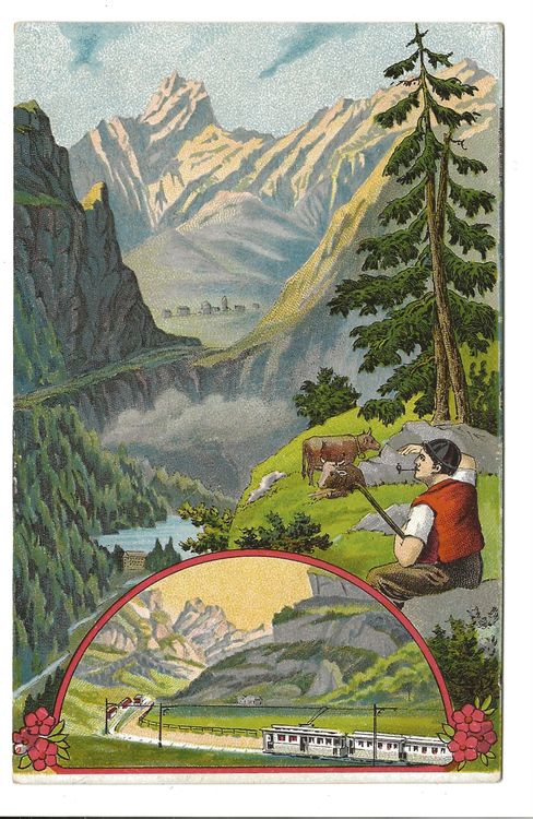 Säntisbahn AI Eröffnung Appenzell - Wasserauen 1912 - Litho | Kaufen auf Ricardo