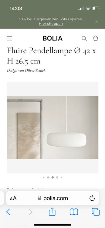 Luminaire Bolia Fluire Pendellampe | Kaufen auf Ricardo