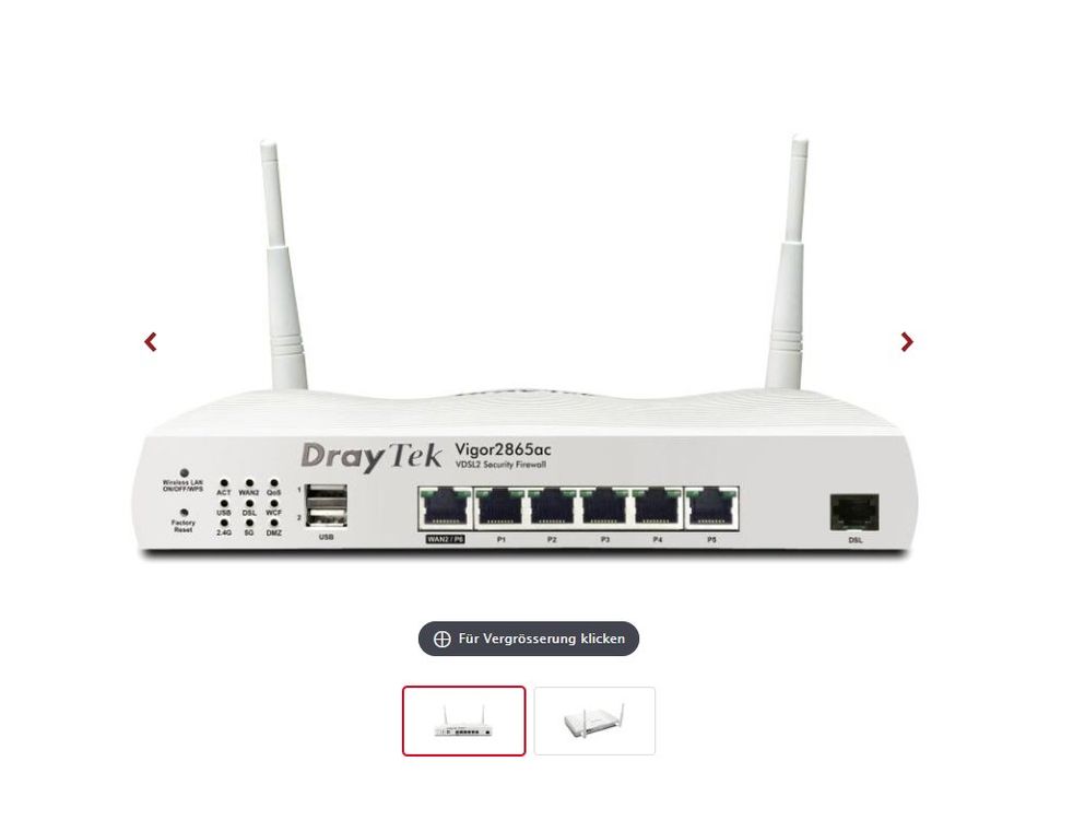 DrayTek VDSL-Router Vigor2865LAC LTE Garantie 13.07.2023 (Neu (gemäss ...