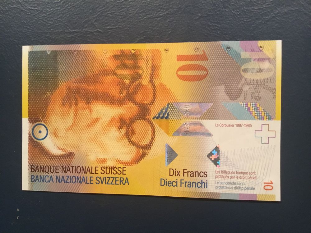 CH-Note 10 Franken Serie Nr.13F0102462 bankfrisch | Kaufen auf Ricardo