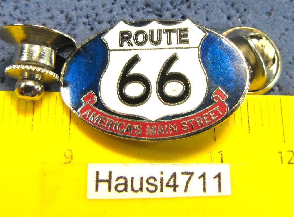 ROUTE 66 USA PIN AMRICA'S MAIN STREET LOGO MIT SECURITY-CLIP | Kaufen ...