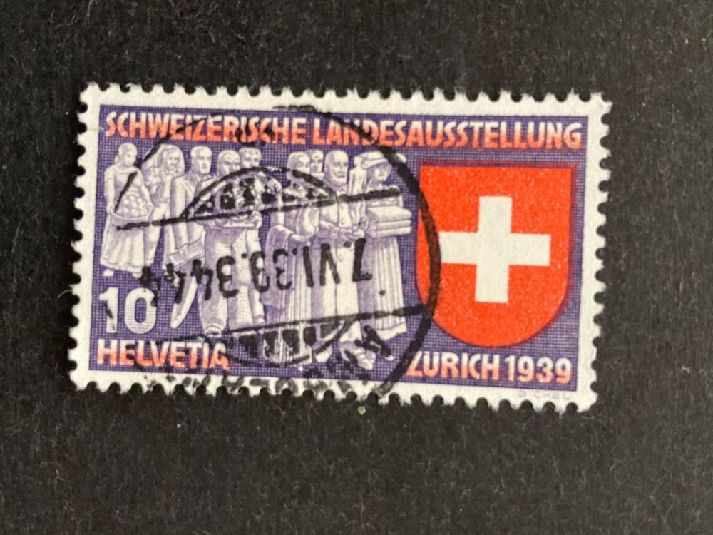 Schweiz 1939 Landi 10 d Vollstempel AMBULANT 7.VI.39 3444 (Gebraucht) in Liestal für CHF 1 – mit ...