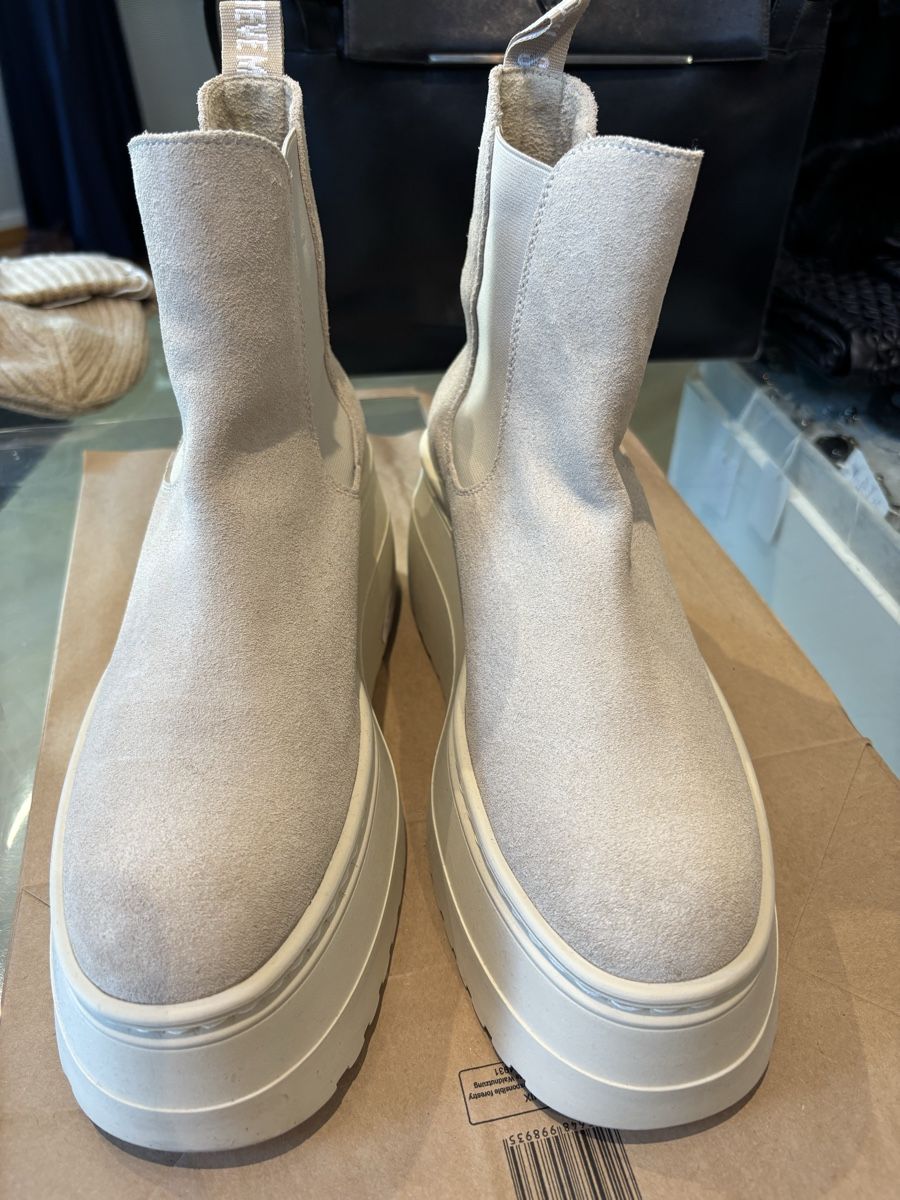 Steve Madden Boots Gr.39, Beige Veloursleder - Neuwertig! (Neu (gemäss ...