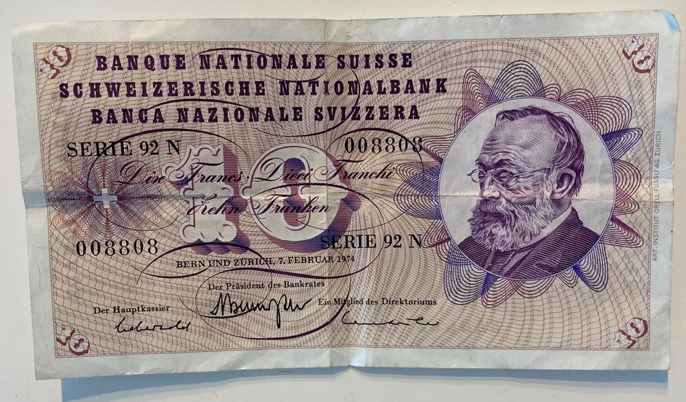Chf 10 alte zehnernote zehnernötli | Kaufen auf Ricardo