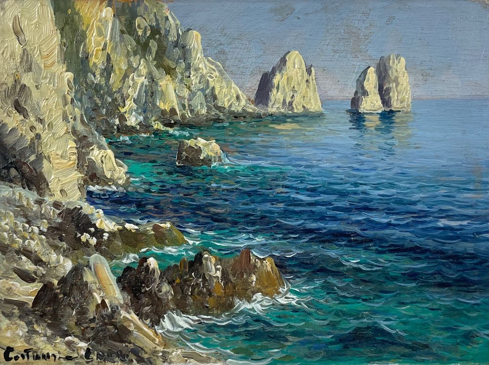 Meeres Küsten Szene Gemälde unleserlich Signiert (Gebraucht) in Root für CHF 105 – mit Lieferung ...